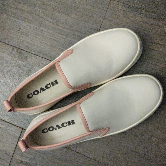 Coach | Shoes | Coach Pink Petal Leather Sneakers G53 | Poshmark
